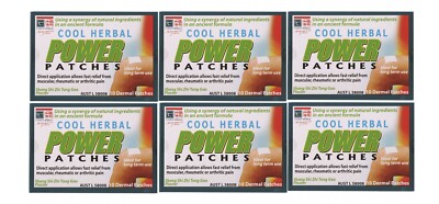 6 x Cathay Herbal Cool Herbal Power Patches 10 Packs Dermal Patches ...