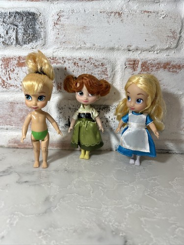 Disney London Animators Collection Alice Tinker Bell Anna Mini Dolls | eBay