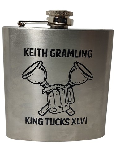 Keith Gramling Stainless Steel Flask 7 Oz King Tucks 48 New Orleans ...