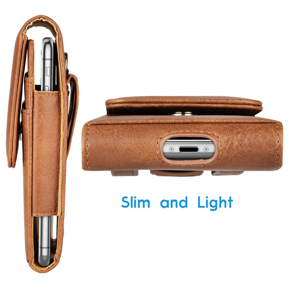 Cell Phone Holster Belt Clip Loop Pouch Leather Wallet Case Cover w ...