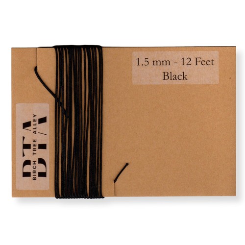 12 Ft Dial Cord String (144") BRAIDED 1.5mm BLACK for Vintage Tube ...