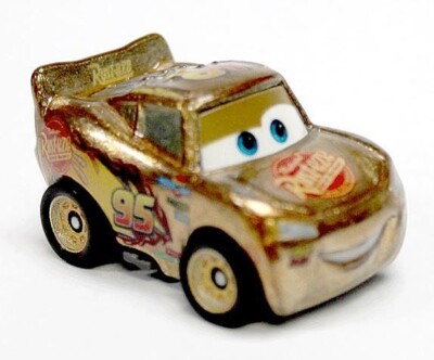 NEW Mattel Disney Pixar Cars Mini Racers GOLD LIGHTNING MCQUEEN Die ...