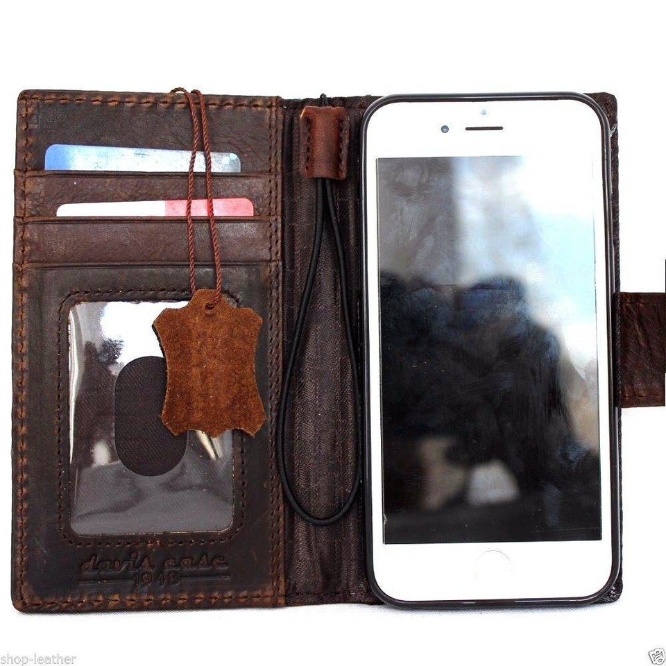 genuine full leather Case for apple iphone 6 book wallet hand made ...