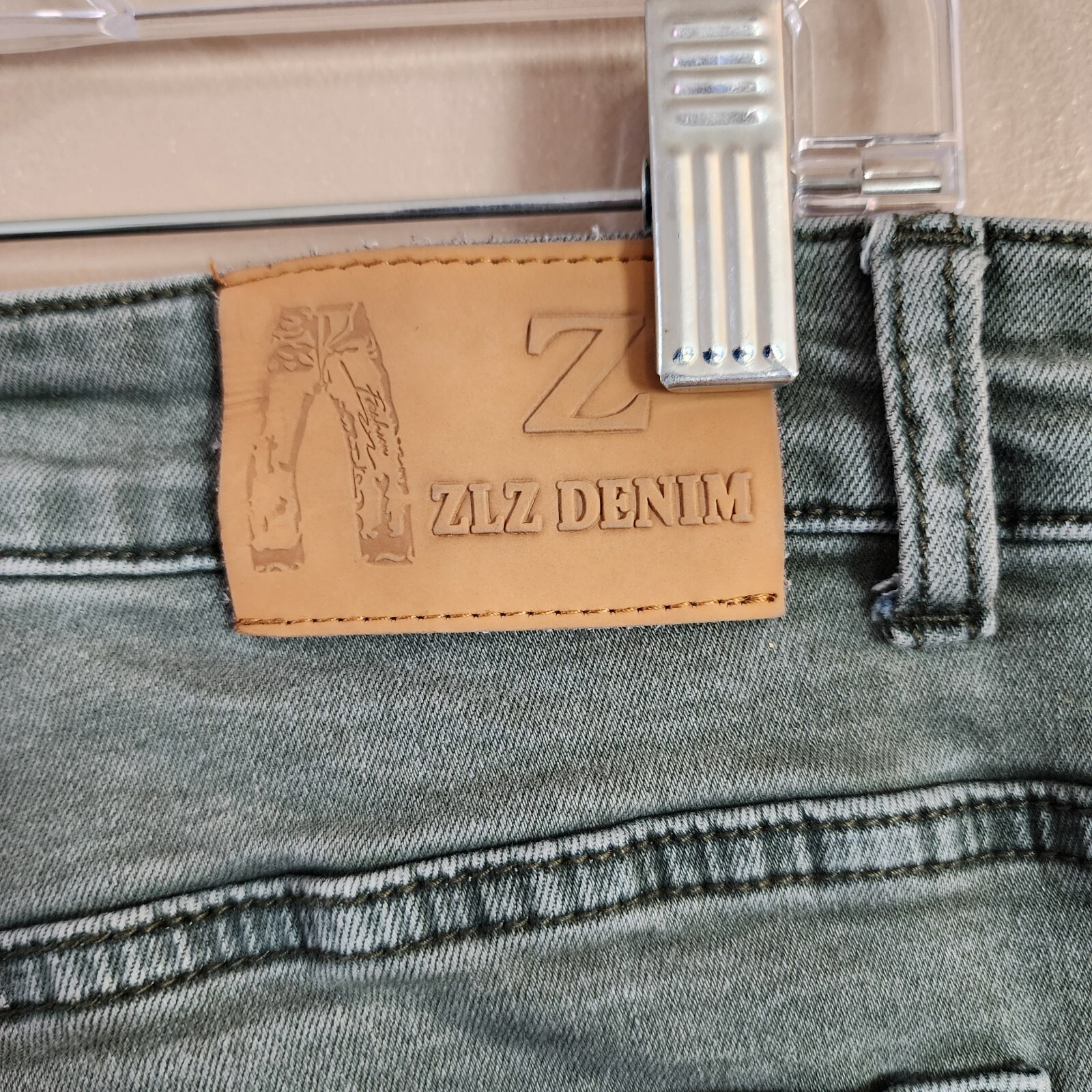 ZLZ Denim Mens Skinny Jeans Size 31 x 32 Green Stretch | eBay