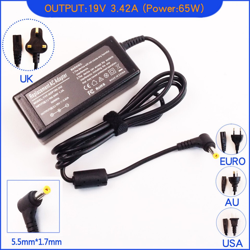 Ac Adapter Charger for Acer Extensa 5635ZG-443G25MN 5635ZG-444G50MN ...