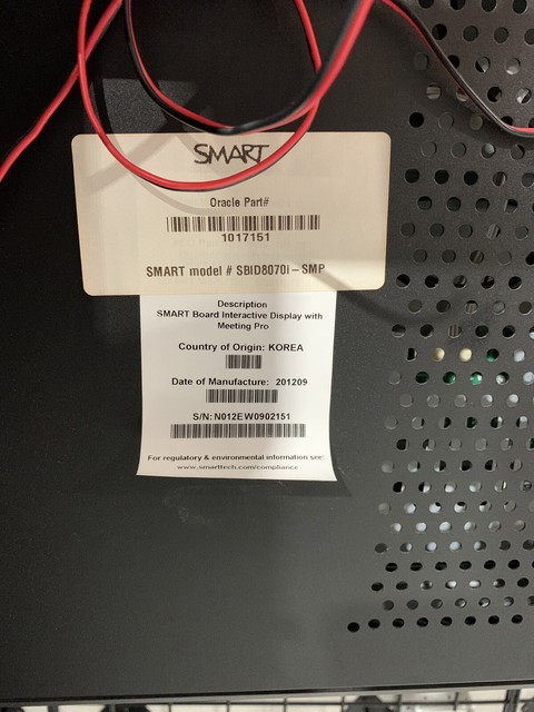 Smart Board Sbid8070i-smp 70" Interactive Whiteboard Touch Display ...