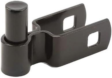 1" Square Male Gate Post Hinge Black Galvanized Steel 5/8 Pintle (Pack ...