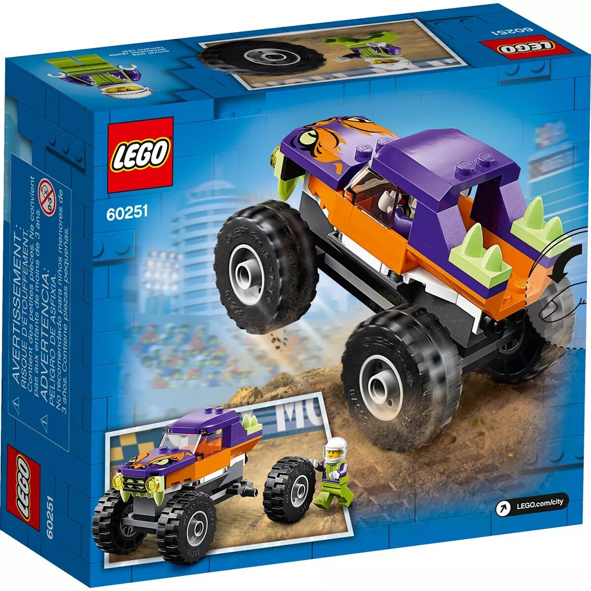 Lego City Monster Truck Building Toy Legos Set 60251 with 55 Pieces ...