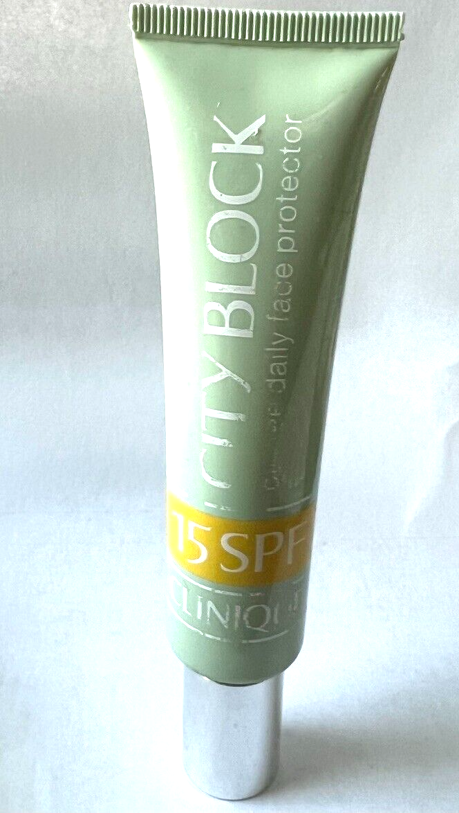 CLINIQUE City Block SPF 15 Oil-Free Daily Face Protector 1.4oz RARE ...