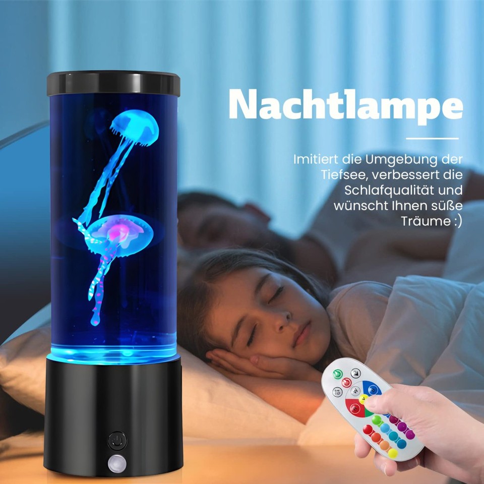 LED Quallen Echte Lava Lampe Nachtlicht Aquarium Kreative RGB Mit ...