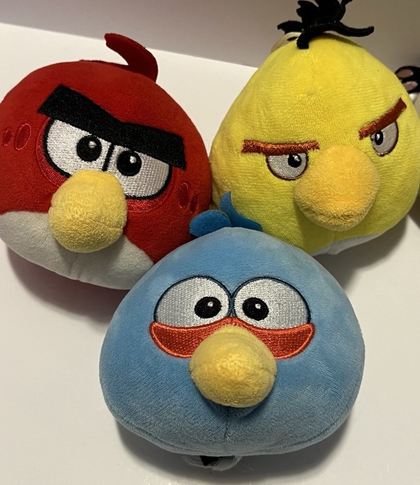 VERY RARE Angry Birds AB Toons Plush LOT of 7 4" 2015 Shuoya Rovio ...