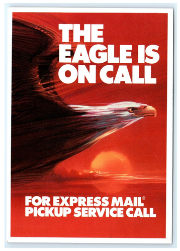 USPS Express Mail Eagles On Call Pickup Ad Postcard | eBay