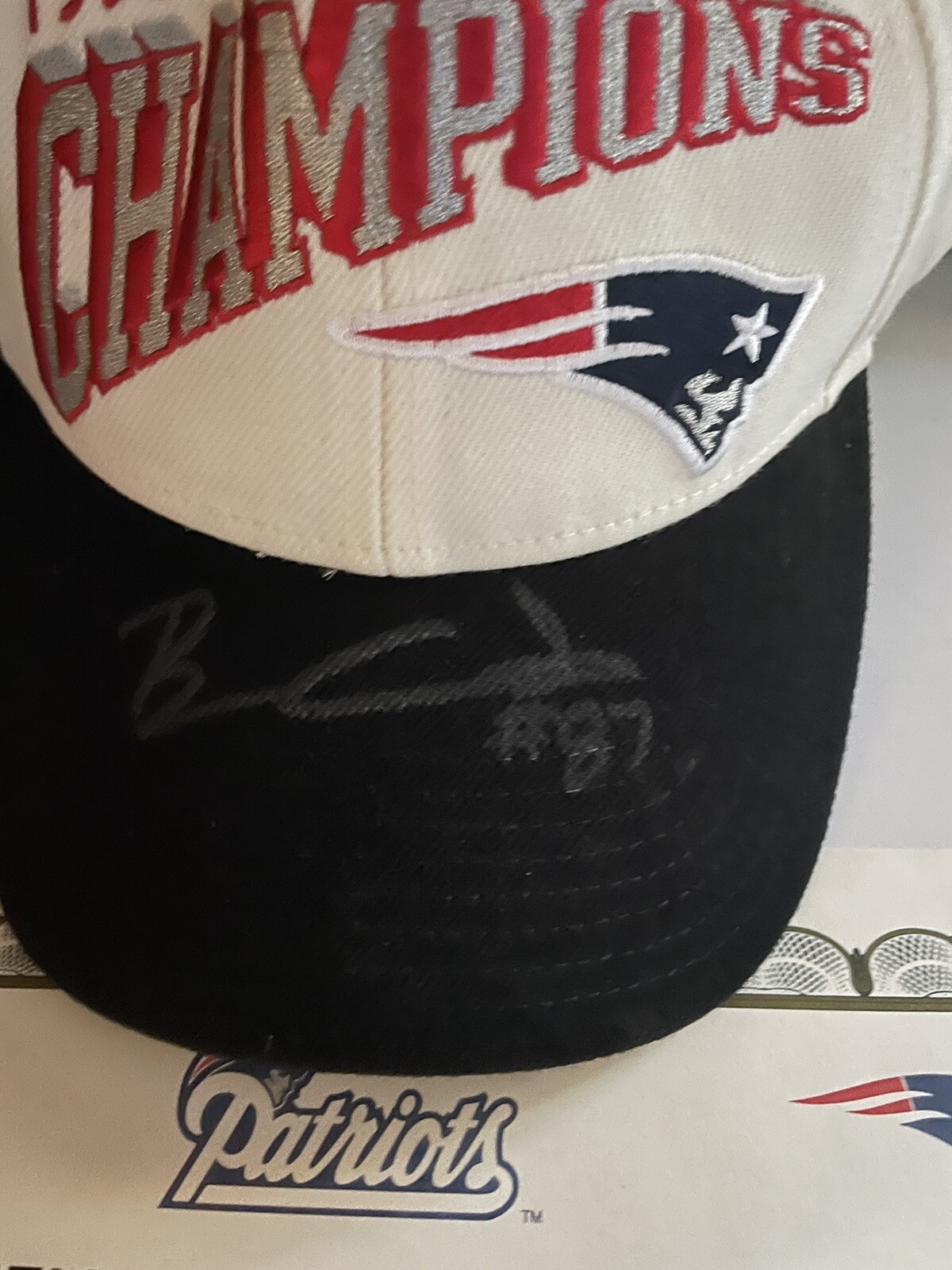 Ben Coates Autographed 1996 AFC Championship Cap New England Patriots ...