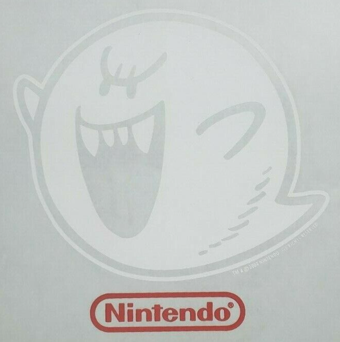 Nintendo Boo Logo Iron On Heat Transfer 9"x9" Super Mario Bros | eBay