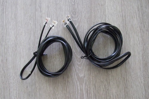 Telephone Extension Cord - 5' & 6' Cables - DSL Phone RJ11 Plugs - Lot ...