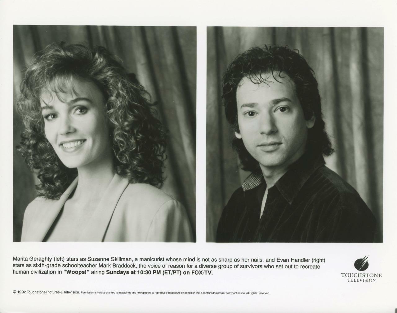 Marita Geraghty and Evan Handler in Fox TV's "Woops!" Original TV Still ...