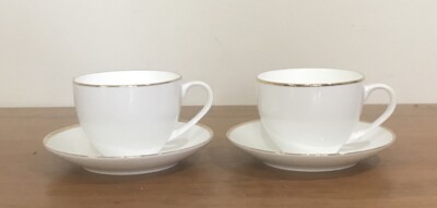 2 Esse Bone China Coffee Cup & Saucer Sets - 250ml | eBay Australia