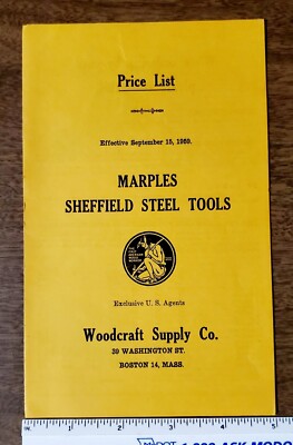 Vintage Wood Craft Supply Co Boston Sheffield Steel Price List Ephemera ...