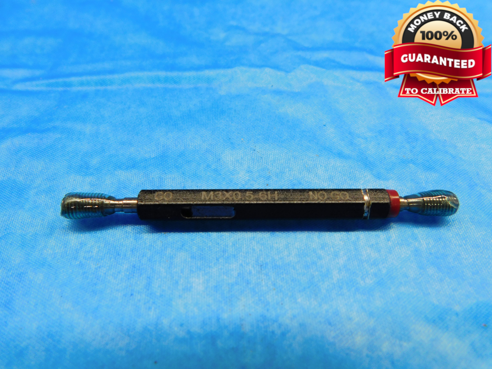 M3 X .5 6H METRIC THREAD PLUG GAGE 3 0.5 GO NO GO P.D.'S = 2.675 & 2. ...
