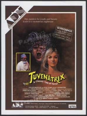JUVENATRIX_/_THE REJUVENATOR__Original 1988 Trade AD / ADVERT ...