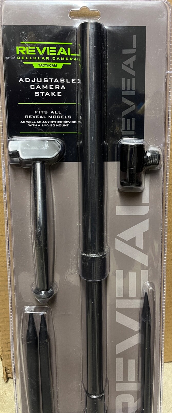 TACTACAM Reveal Adjustable Stake+Solar Panel Mount Fits 1/4"-20 Camera+ ...