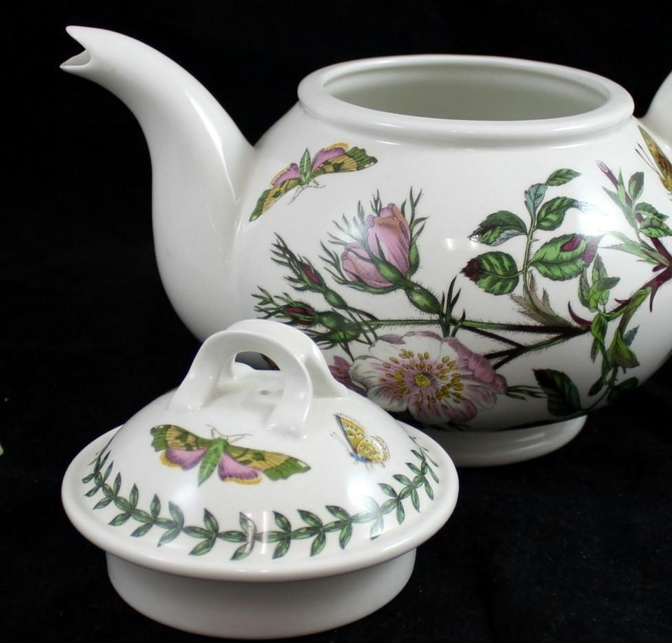 Portmeirion Botanic Garden Teapot with Lid Dogrose Flower | eBay