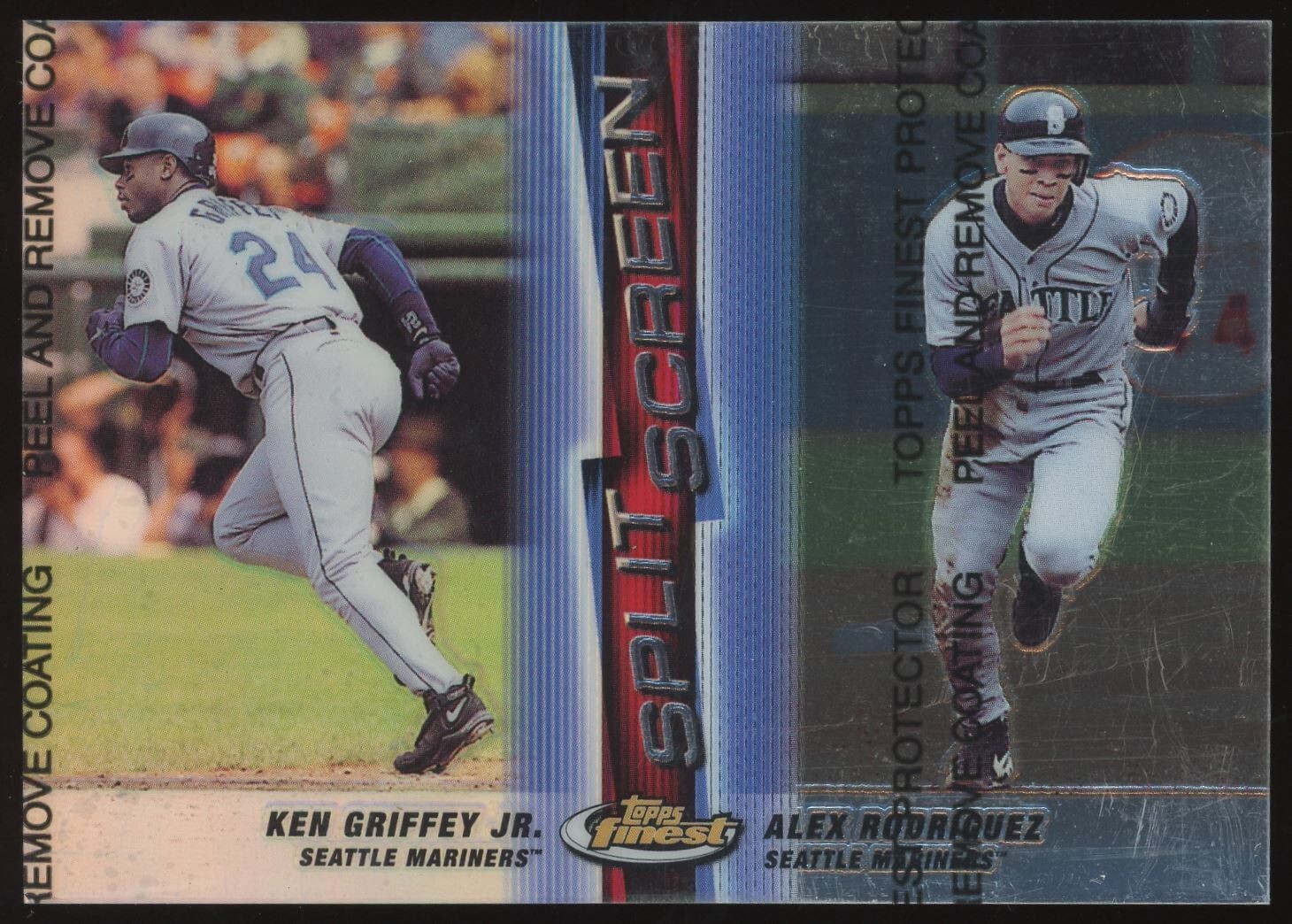 1999 Topps Finest Split Screen Refractor Left Ken Griffey Jr Alex ...
