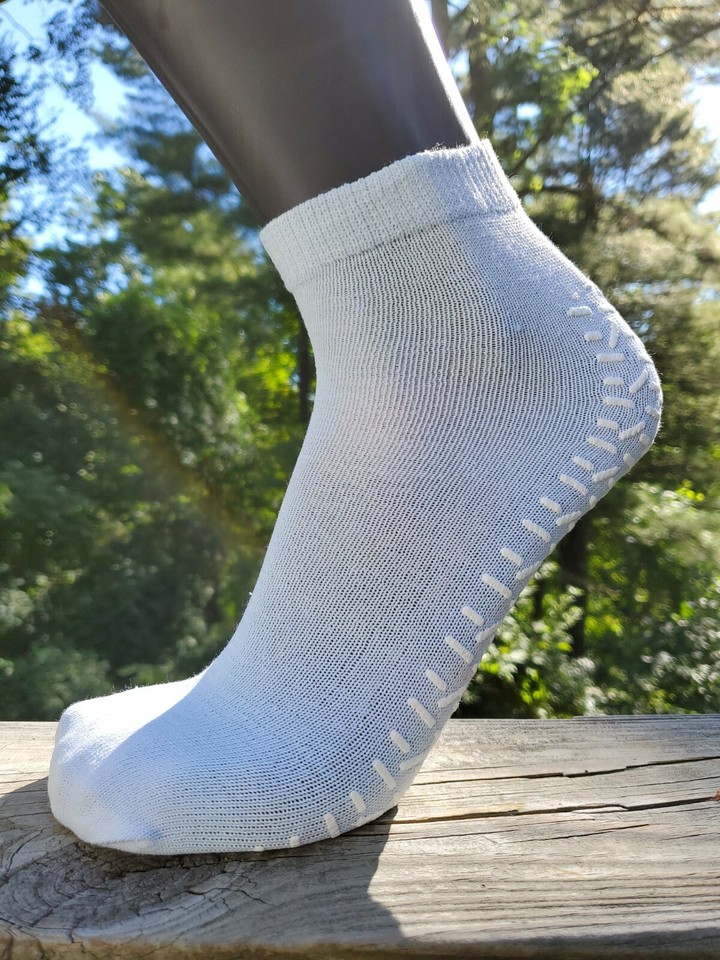 Men's Anti-Slip Slipper Socks, 6 Pair, Gripper Bottom Indoor House Non ...