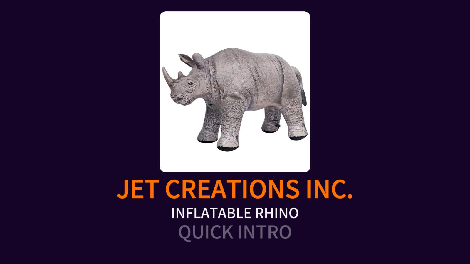 Jet Creations Inflatable Rhino 36" L Stuffed Animal Figure for Toy ...