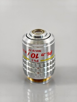 Nikon CFN Plan 10x 0.30 Ph1 DL Phase Contrast Microscope Objective RMS ...