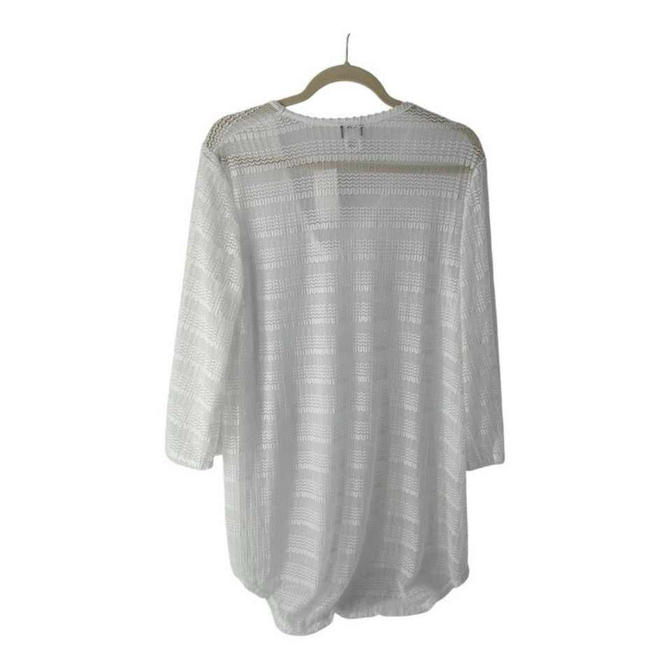 Jordan Taylor White Swim Coverup Tunic Resort wear Vacation Boho ...