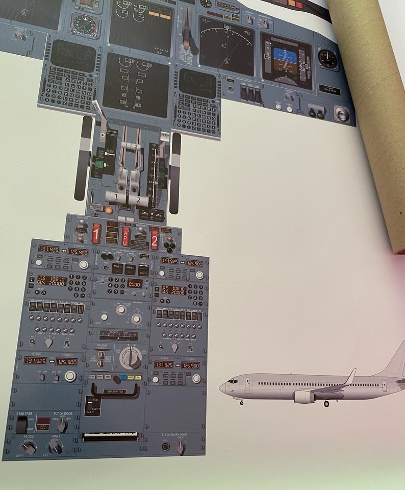 Boeing 737-800 Cockpit Panel Poster 24"x36" | eBay