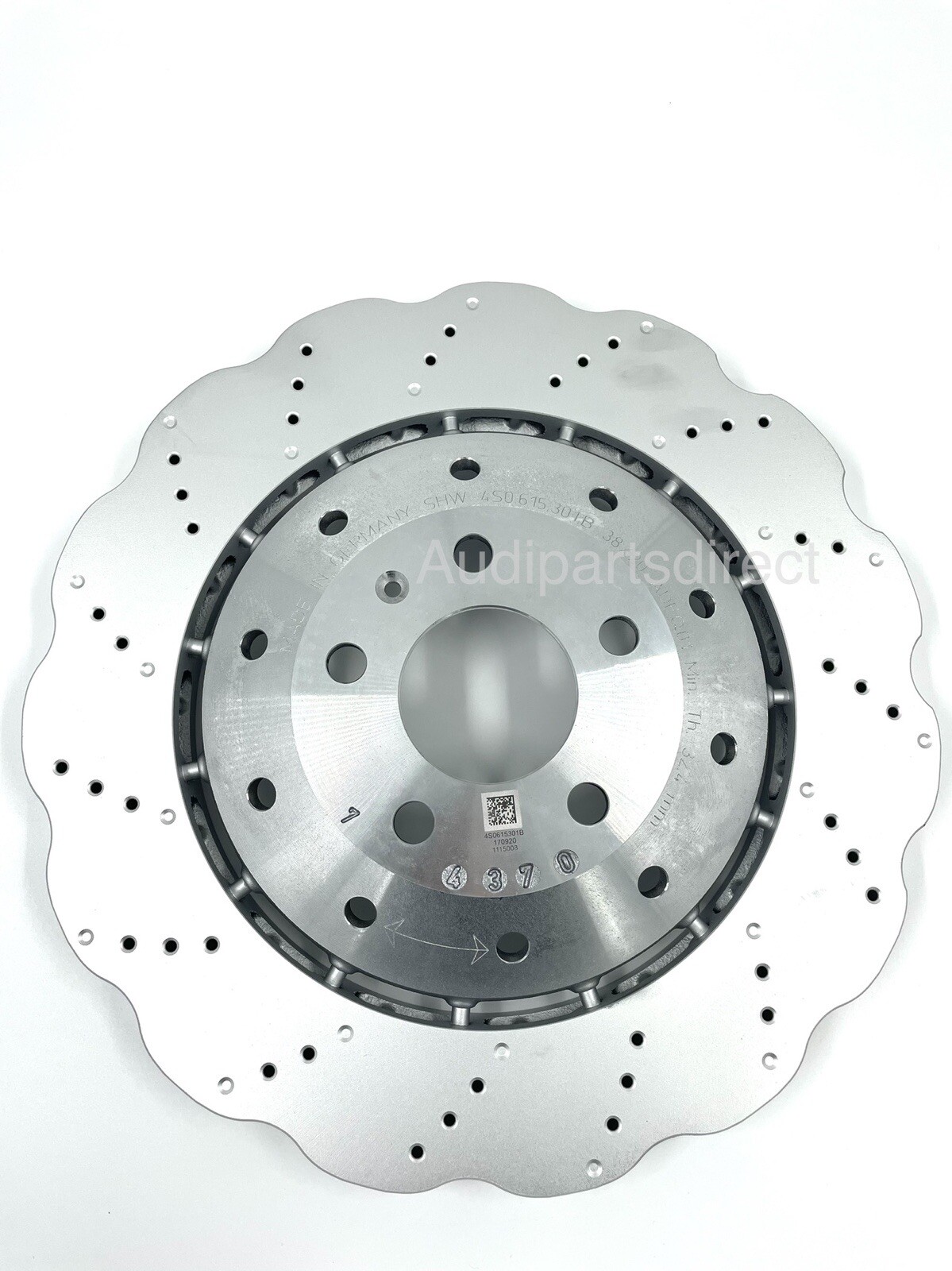 GENUINE Audi RS4/R8/RS5 Front Wavy Brake Discs Pair B8 2013-2016 ...