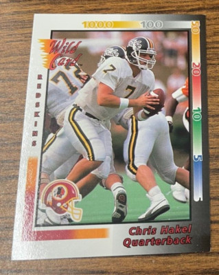 1992 Wild Card # 224 Chris Hakel - Washington Redskins | eBay