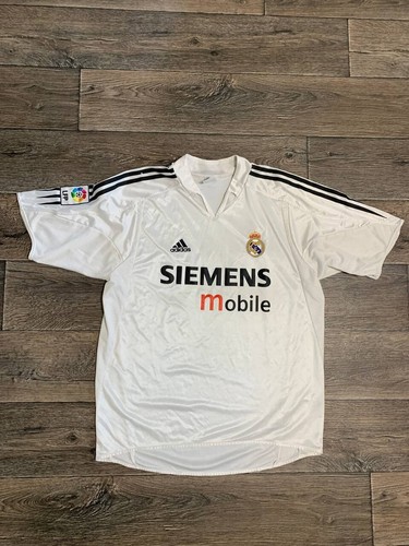 Vintage 2004/05 Real Madrid Home Football JERSEY LAGE men Siemens ...