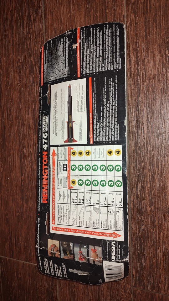 Remington 476 Power Hammer Low Velocity Powder Actuated Fastening Tool ...