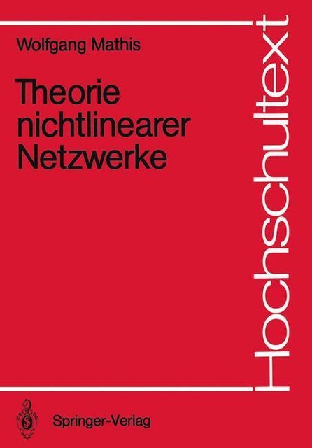 Theorie Nichtlinearer Netzwerke von Wolfgang Mathis (1987, Taschenbuch ...