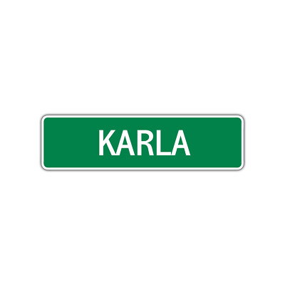 Karla Girls Name Letter Printed Label Wall Art Decor Novelty Aluminum ...