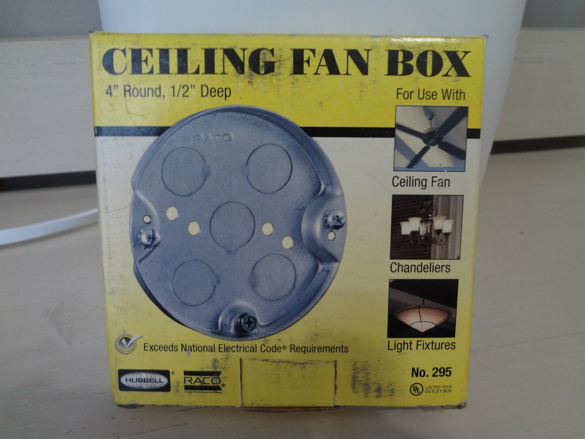 Raco Ceiling Fan Outlet Box Raco Electrical Box,Round Ceiling Pan,4X4