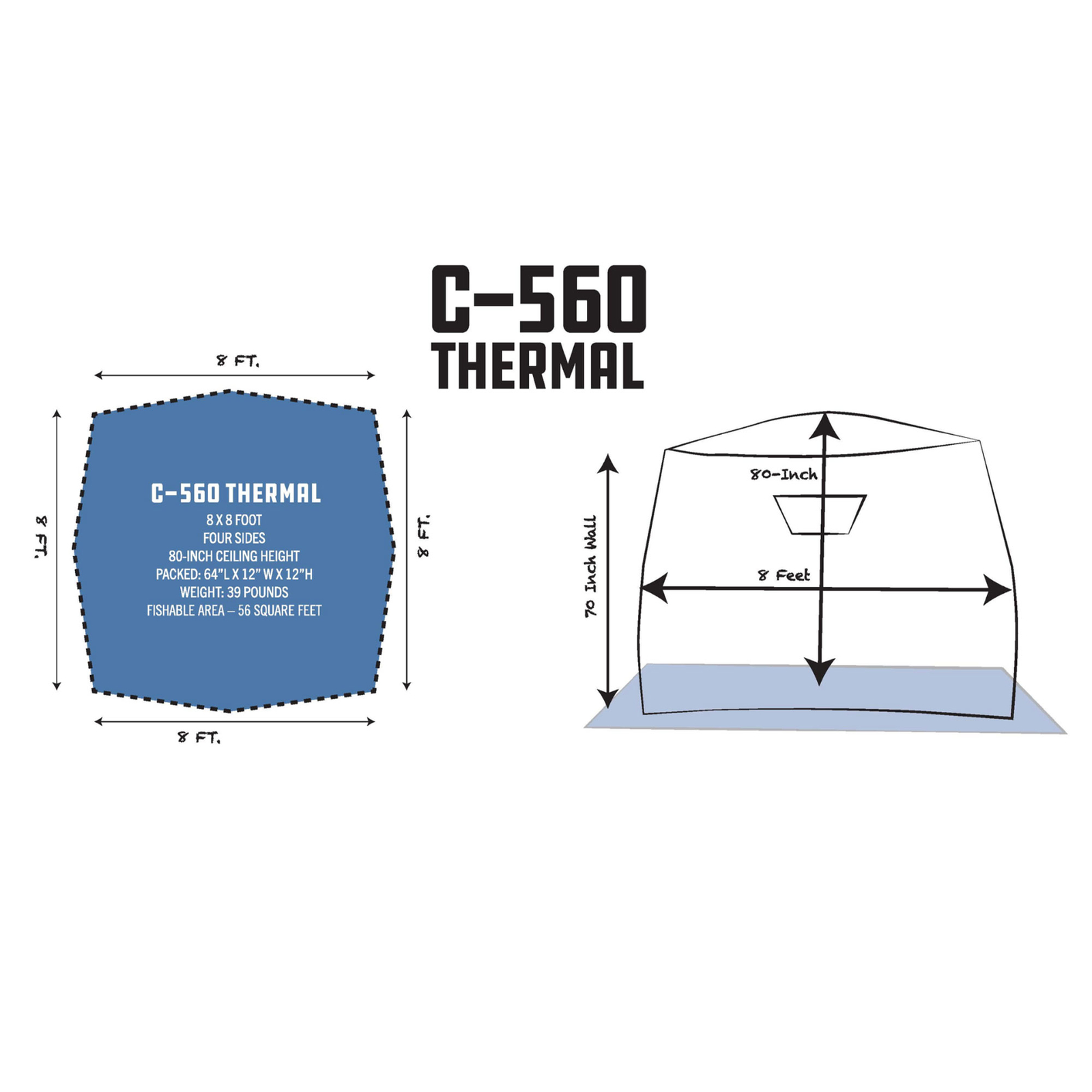 Clam+C-560+Thermal+-+8x8+Hub+Shelter+14477 for sale online | eBay