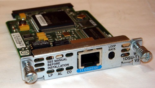 Lot of 3 Cisco Interface Cards WIC-1DSU-T1 V2, VWIC-2MFT-T1, VWIC2-2MFT ...