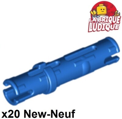 Lego Technic 20x Pin Long with Friction Ridges Lengthwise bleu/blue ...