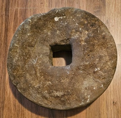 Vintage SHARPENING Grinding Stone Wheel Millstone SQUARE HOLE | eBay