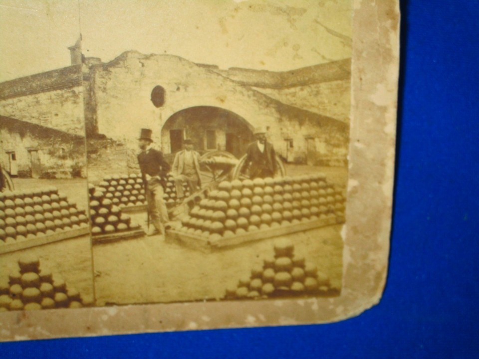 A Very Early & Large Stereoview of "Fort Marion" In St. Augustine ...