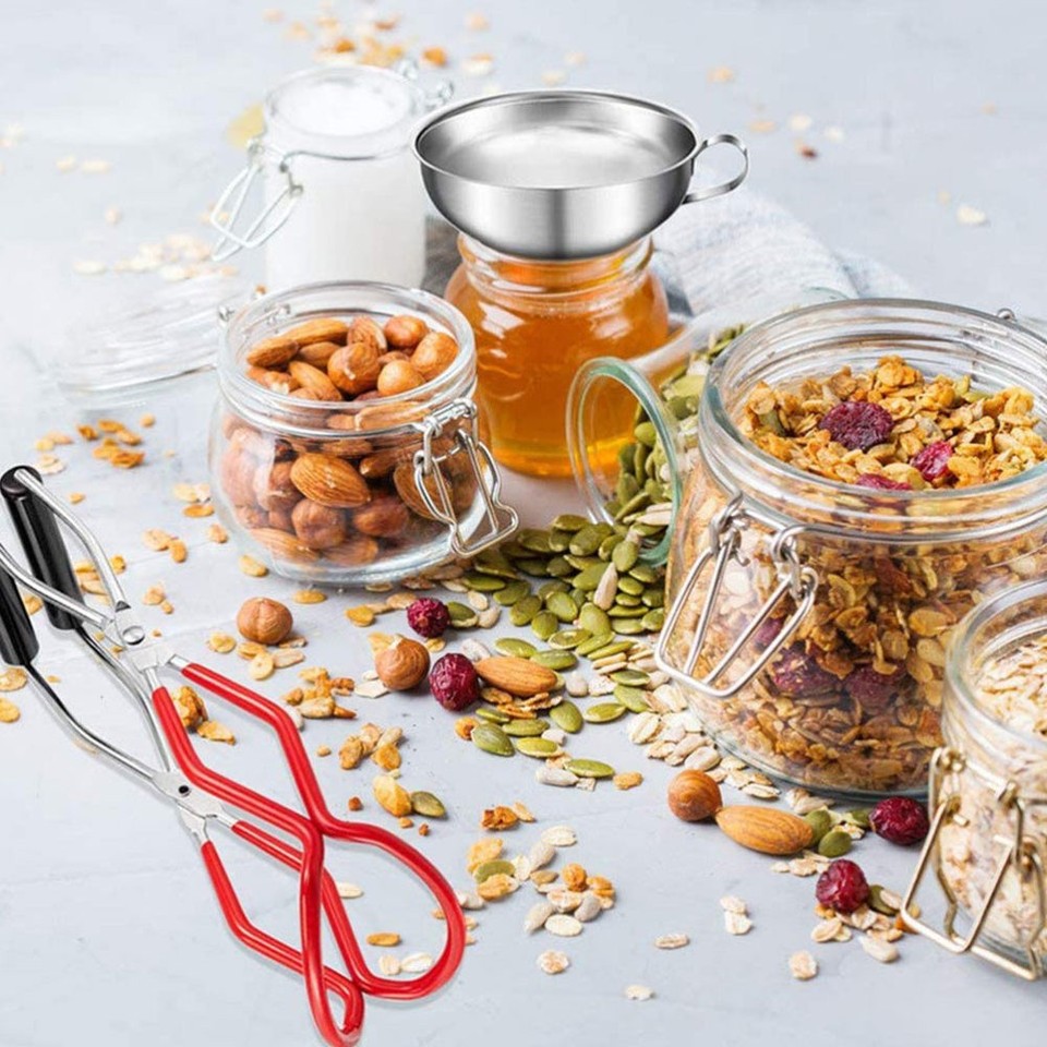 Jar Lifter Set Canning Essentials Kit Mouth Rack Mason Jars Tongs | eBay UK