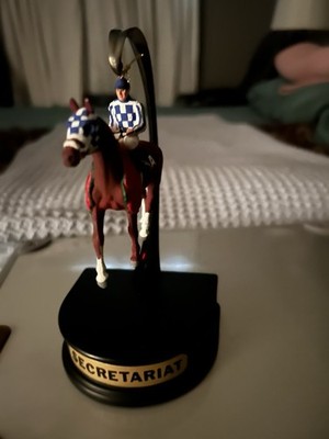 CUSTOM HALLMARK KEEPSAKE HORSE SECRETARIAT WITH JOCKEY RARE FIGURE | eBay