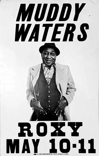 MUDDY WATERS 1977 Boxing-Style Cardboard CONCERT POSTER The Roxy ...