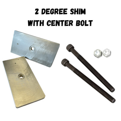 2 Degree 2.5" Wide Axle Shims With Bolts, Adjusts the Caster Pinion ...