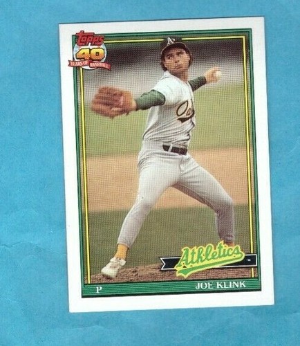 1991 Topps Baseball Card #553 Joe Klink Athletics | eBay