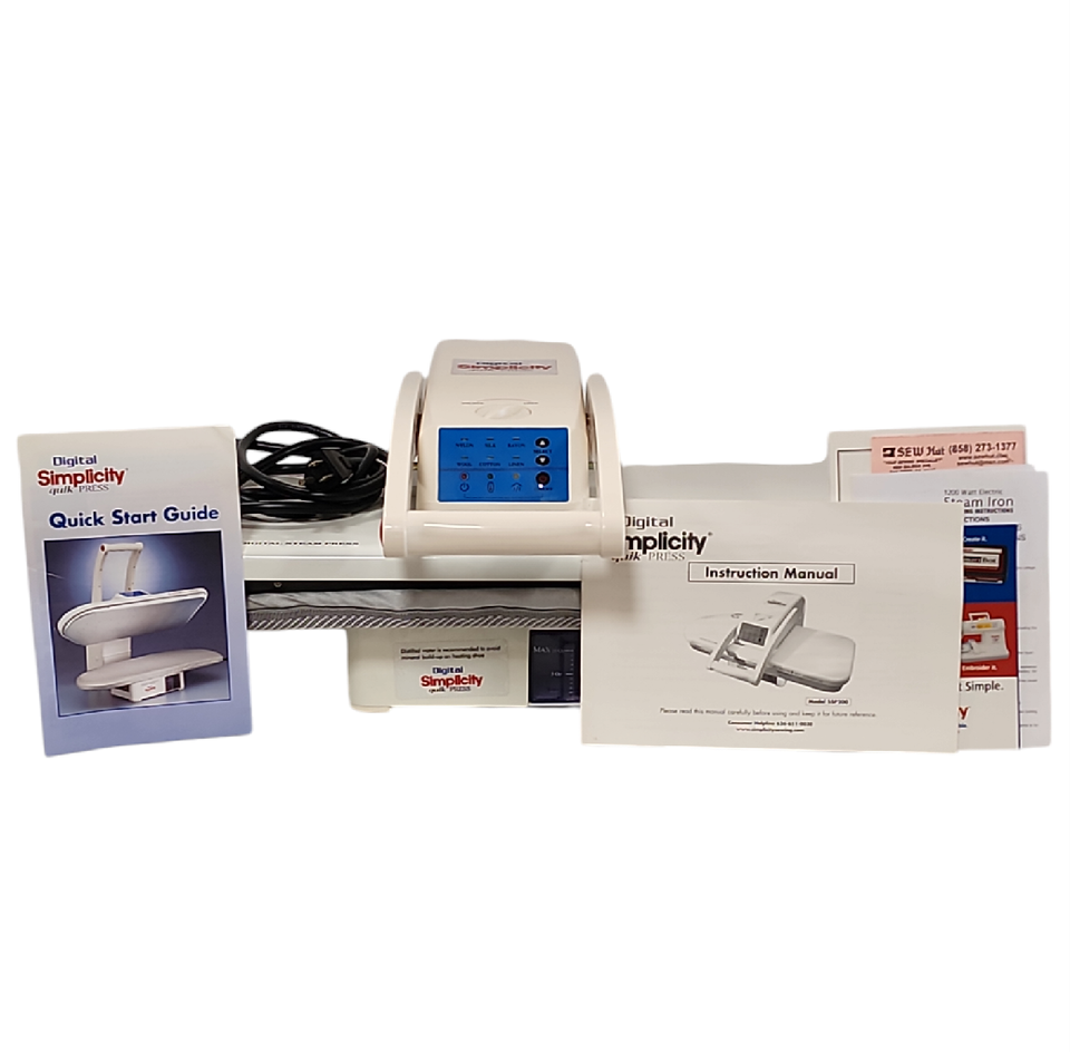 Simplicity SSP200 Digital Quick Press Steam Iron Fabric Graphics ...